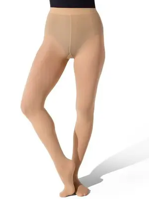 CAPEZIO Classic Footed Tights - Medium Brown