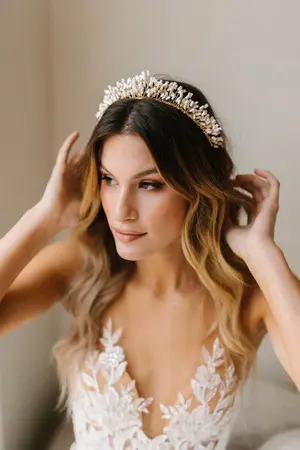 POPPY LANE Veda Bridal Tiara - Gold