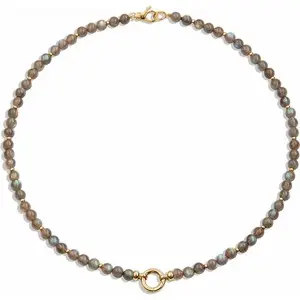 SYNA JEWELS And 18k Yellow Gold Beaded Necklace - Labradorite