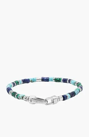 NIALAYA JEWELRY Riviera Ocean Heishi Bracelet - Turquoise/green