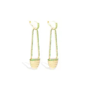 CAMPBELL + CHARLOTTE Found Cap Chandelier Earring - Tsavorite-gold