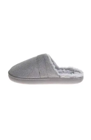 Badgley Mischka Ladies Ballerina Slippers With Bow Detailing - Silver