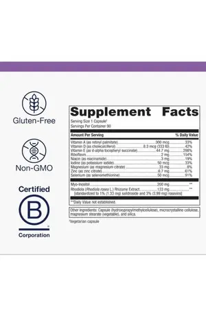 METAGENICS Thyrosol Thyroid Support Supplement With Zinc Selenium And Rhodiola 90 Capsules