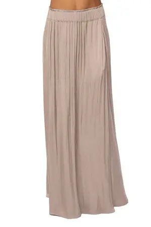 JLUXLABEL River Satin Maxi Skirt - Beige