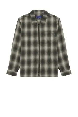 THISISNEVERTHAT Nep Check Zip Shirt In Grey