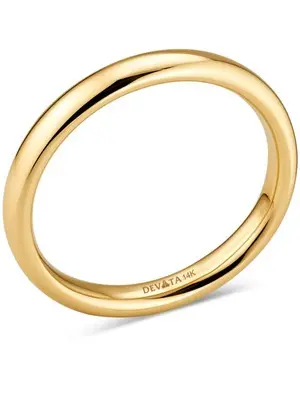 DEVATA 14k Classic Dome Band Ring - Gold