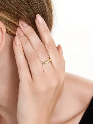 DEVATA 14k Classic Dome Band Ring