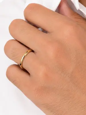 DEVATA 14k Classic Dome Band Ring