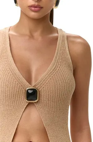 Naked Wardrobe Long Knit Vest