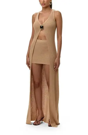 Naked Wardrobe Long Knit Vest