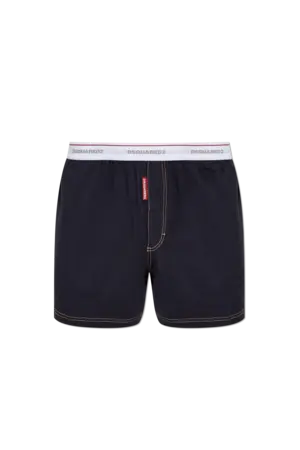 Dsquared2 Cotton Boxers With Logo - Black