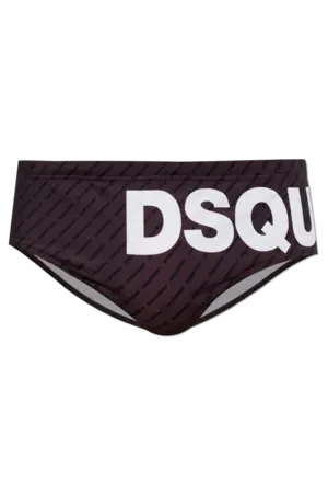 Dsquared2 Monogram Swim Briefs - Burgundy