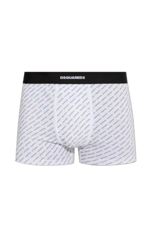 Dsquared2 Cotton Boxers With Monogram - White
