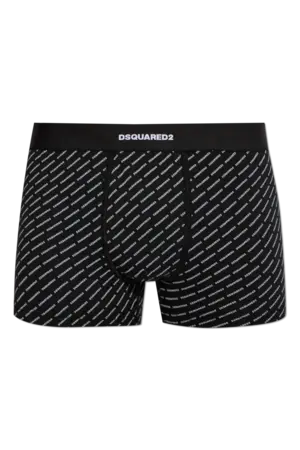 Dsquared2 Cotton Boxers With Monogram - Black