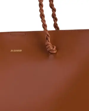 JIL SANDER Tangle Large Leather Tote Bag - Tan