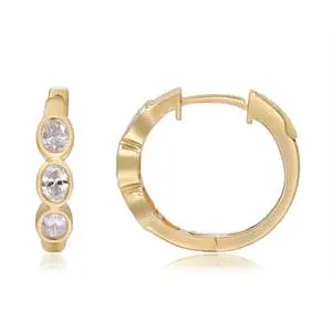 MYGEMMA 0.87 Ctw Yellow Gold Lab-grown Diamond Earrings