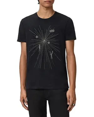 John Varvatos Eye & Elements Short Sleeve Graphic Tee - Black