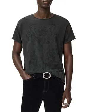 John Varvatos Relaxed Fit Raw Edge Tee - Charcoal