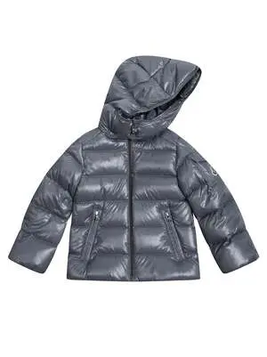 Moncler Baby Maya Puffer Jacket With Hood - Grigio