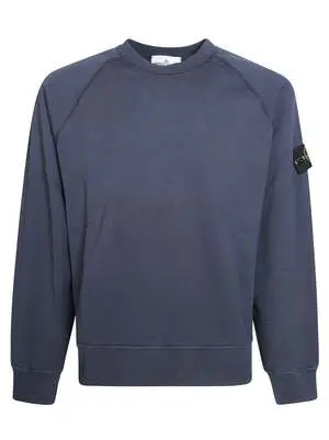 Stone Island Stone Washed Effect Crewneck Sweatshirt - Blu