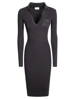 Elisabetta Franchi Sweater Gown - Marrone