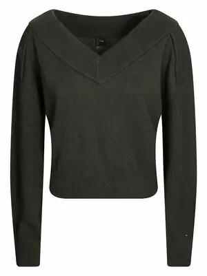 Pinko Pinko Gracidio Pure Wool Sweater Verde