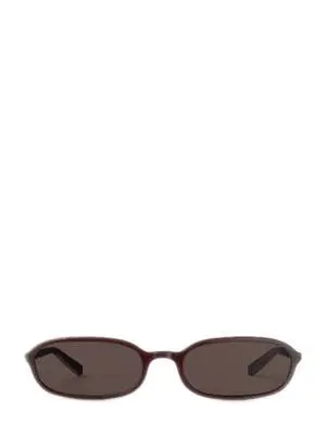 ROTATE BY BIRGER CHRISTENSEN Oval Thin Temple Sunglasses - Rosso