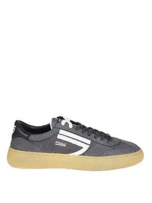PURAAI Vintage Hairy Microsuede Lace-up Sneakers