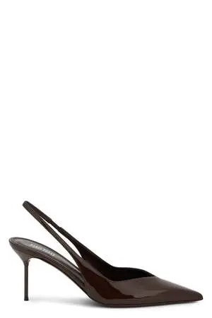 Paris Texas Pumps Slingback Stiletto Heels With Strap - Brown