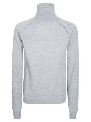 DONDUP Slim-fit Wool Polo-neck Sweater - Grigio