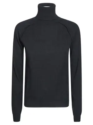 DONDUP Slim-fit Polo-neck Wool Jumper - Nero