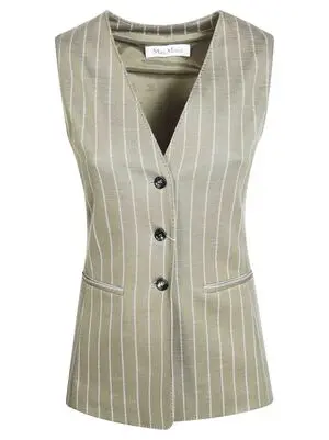 Max Mara Tailored Gilet Vest - Beige