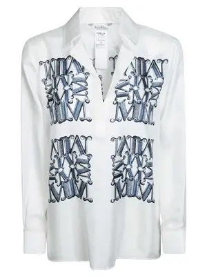 Max Mara Silk Filtro Shirt - Bianco