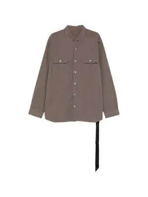 Rick Owens Jumbo Cotton Shirt With Chest Pockets And Button Cuffs
