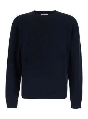 ROBERTO COLLINA Crew Neck Wool-blend Sweater - Blu