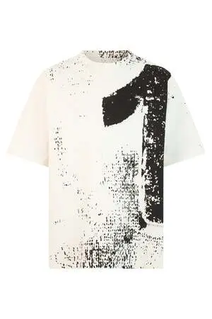 MAISON MARGIELA Short Sleeve Cotton Graphic T-shirt For - White