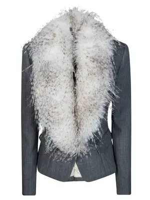 Elisabetta Franchi Double Breasted Tailored Jacket - Grigio