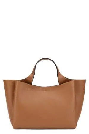TOD`S Tod's Leather Tote Handbag, 29 Cm - Brown