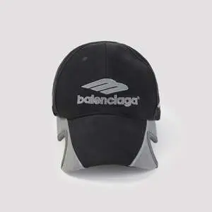 Balenciaga American Football Cotton Cap - Black