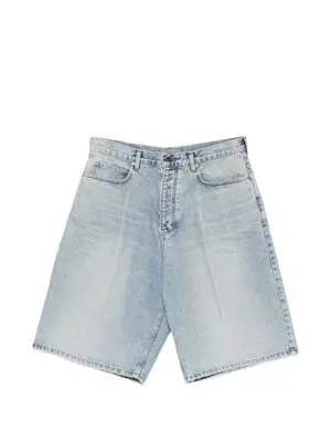 Balenciaga Light Wash Denim Shorts - Lightlblue