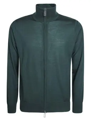 PAOLO PECORA Classic Sweater Cardigan - Verde