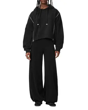 ALLSAINTS Ciara Cropped Hoodie - Black