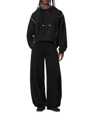 ALLSAINTS Ciara Cropped Hoodie - Black