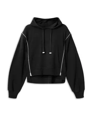 ALLSAINTS Ciara Cropped Hoodie - Black