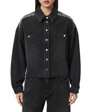 ALLSAINTS Nicky Stud Jacket - Washed Black