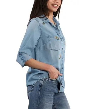 BILLY T Sunny Embroidered Shirt