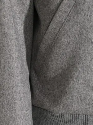 LARDINI Ribbed-trim Wool Bomber Jacket