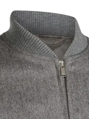 LARDINI Ribbed-trim Wool Bomber Jacket