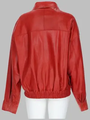 ALYSI Alesi Leather Bomber Jacket