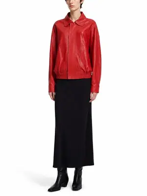 ALYSI Alesi Leather Bomber Jacket